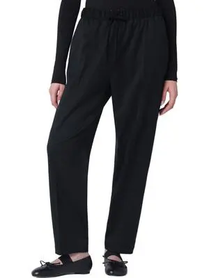 MAISON MARGIELA Wool Blend Trousers With Drawstring Waist - Black