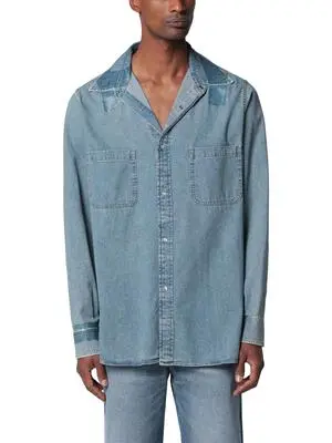 MAISON MARGIELA Ice Blue Denim Shirt - Light Blue