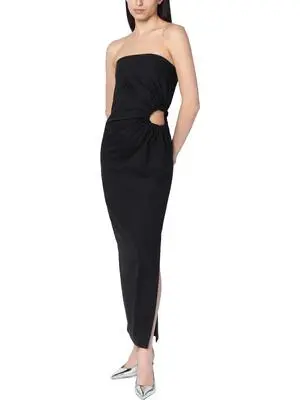 Max Mara Wool Blend Bustier Dress - Black