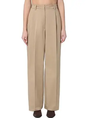 THELATEST Sand Cotton Wide Axel Trousers - Beige