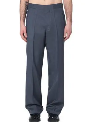 Prada Wide Leg Aviator Mohair And Silk Trousers - Blue