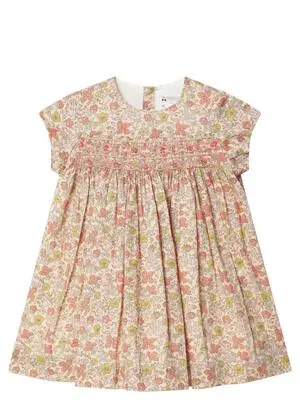 Bonpoint Liberty Print Smocked Dress - Multicolor
