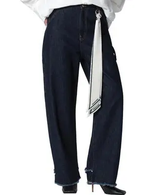 DARKPARK Carpenter Jeans With Chain Detail - Blue