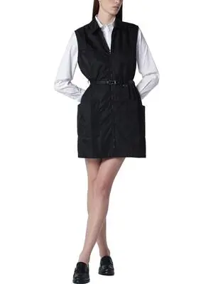 Prada Sleeveless Re-nylon Shirt Dress - Black