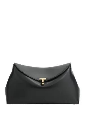 TOTEME T-lock Clutch In Leather - Black