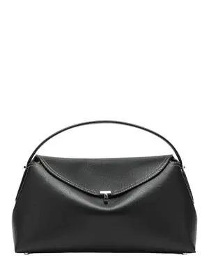 TOTEME Grained Leather Handbag With T-lock Closure - Black