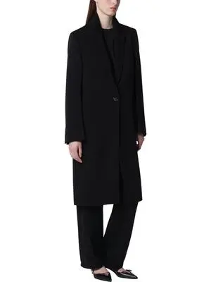 TOTEME Garderob Oversized Wool Blend Coat - Black