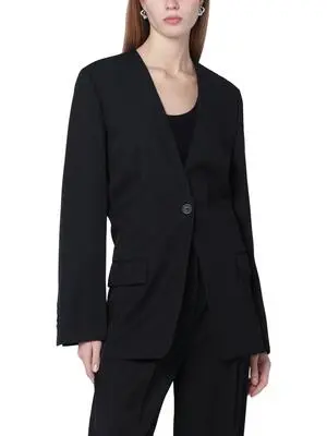 TOTEME Single-breasted Wool-blend Jacket - Black