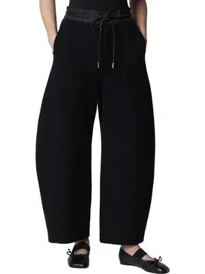 Sacai Cotton Blend Jogging Trousers - Black