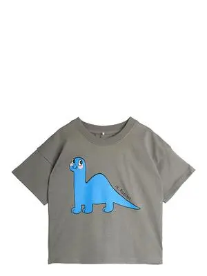 MINI RODINI Loose Fit Dino T-shirt - Grey