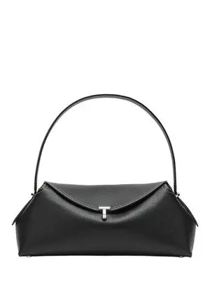TOTEME T-lock Bag In Grained Leather - Black