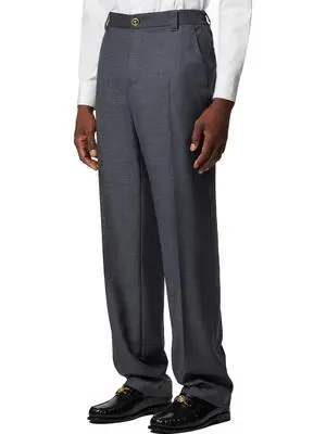 Versace Anthracite Wool Jogger Trousers - Grey