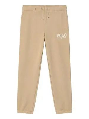 Polo Ralph Lauren Cotton Jogging Trousers With Embroidered Logo - Beige