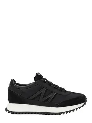 Moncler Pacey2 Suede And Nubuck Sneakers - Black