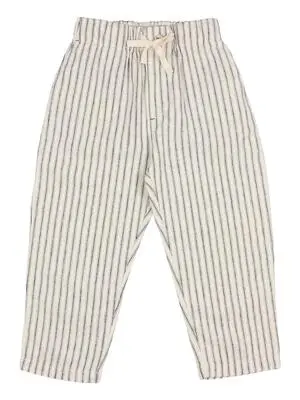 BÚHO Striped Linen Blend Trousers - Multicolor