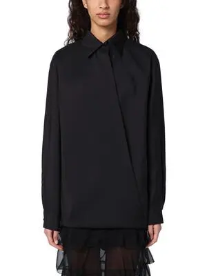 Valentino Garavani Wool Mohair And Silk Shirt - Black