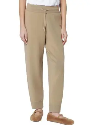 Burberry Cashmere Blend Jogging Trousers With Drawstring Waist - Brown