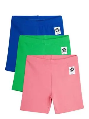 MINI RODINI Set Of Three Colorful Cotton Shorts - Multicolor