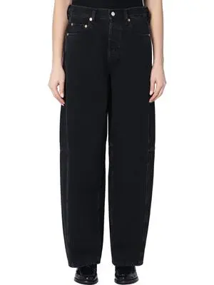 Gucci Wide-leg Jeans In Cotton Denim - Black