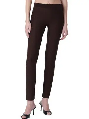 Gucci Gg Jacquard Jersey Leggings - Brown