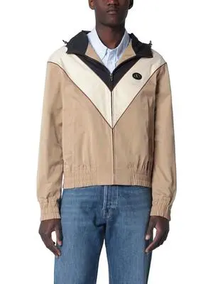 Valentino Garavani Butter And Camel Vlogo Patch Windbreaker - Black