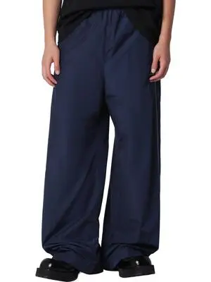 Balenciaga Bodies Track Pants In Dark Navy Poplin - Blue
