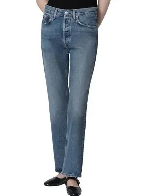 AGOLDE Lana Straight-leg Jeans In Indigo Denim - Blue