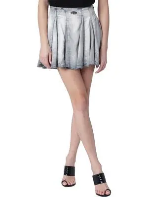 DIESEL® De-spiki Stonewashed Lyocell Skirt - Black
