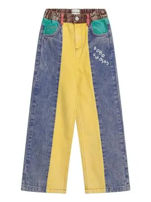 BOBO CHOSES Color-block Jeans With Logo Detail - Multicolor