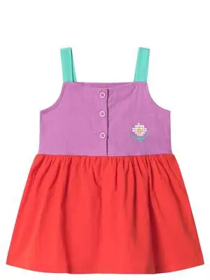 BOBO CHOSES Color-block Floral Embroidered Dress - Multicolor