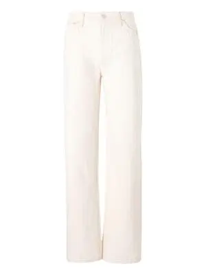 MOTHER The Dodger Skimp Mid-rise Straight-leg Jeans - Neutrals