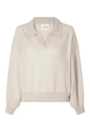 LISA YANG LISA YANG Katriel Cashmere Polo Sweater Neutrals