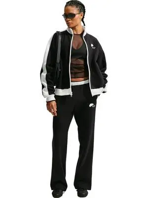 Nike Studio Fleece Medium Weight Mid-rise Track Pants - Black