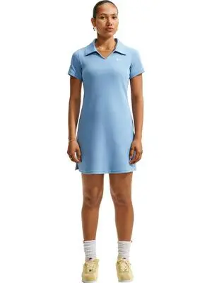 Nike Chill Knit Slim Polo Dress - Blue