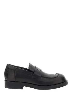 MAISON MARGIELA MM6 Maison Margiela Smooth Calfskin Leather Loafers With Engraved Numeric Logo