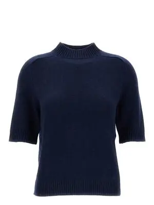Loulou De Saison Maglia Ruth A Maniche Corte - Blu