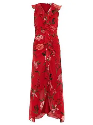 PHASE EIGHT Floral-print Woven Maxi Dress - Red