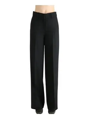 Calvin Klein High-waisted Wide-leg Trousers - Black