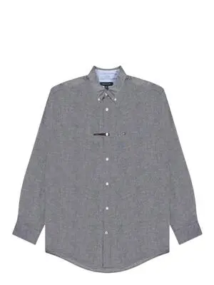 Tommy Hilfiger Lapel Button Shirt - Gray