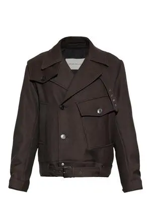 Dries Van Noten Long Sleeve Belted Jacket - Black