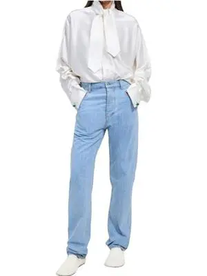 Bottega Veneta Light Chambray Straight Jeans - Blue