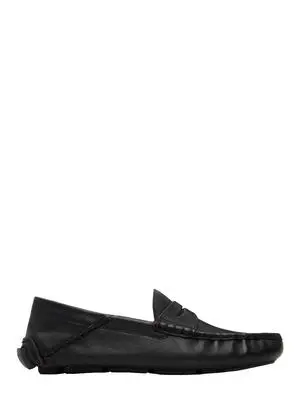 Polo Ralph Lauren Anders Leather Driver Loafers - Black