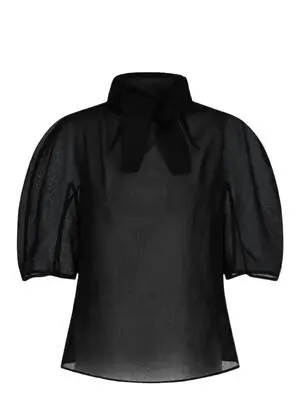 AMOMENTO Amomento Knot Detailing Short Sleeve Top
