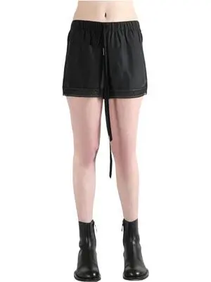 ANN DEMEULEMEESTER Lace Border Boxer Shorts - Black