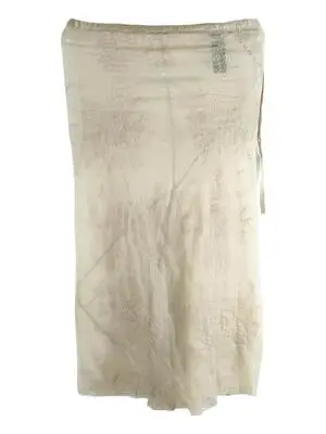 ANN DEMEULEMEESTER Embroidered Wrap Maxi Skirt - Mastic