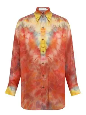 Zimmermann Tie & Dye Button-up Shirt - Ruby Tie Dye