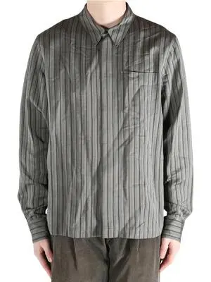 Dries Van Noten Long Sleeved Striped Shirt - Grey