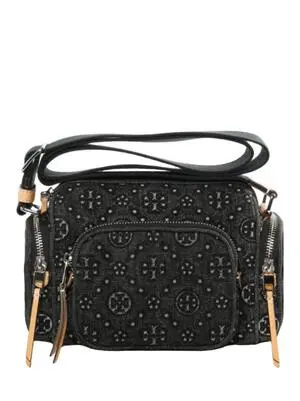 Tory Burch T Monogram Denim Pocket Crossbody Bag - Black