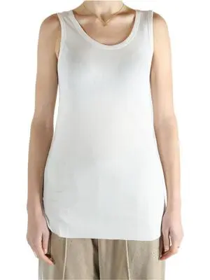 ANN DEMEULEMEESTER Mara Ribbed Tank Top - Ivory