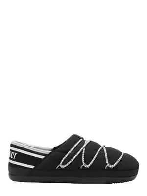 Moon Boot Icon Slipper With Logo Detailing - Black